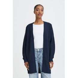 oxmo Strickjacke OXEDNA LONG CARDIGAN in Blau | Gr.: XL