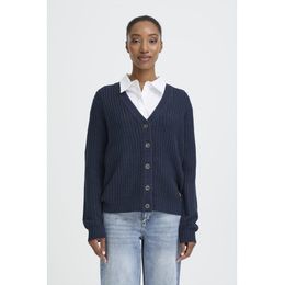 oxmo Strickjacke OXEDNA CARDIGAN in Blau | Gr.: XXL