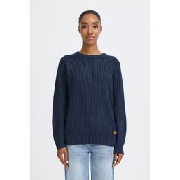 oxmo Strickpullover OXEDNA ONECK in Blau | Gr.: S
