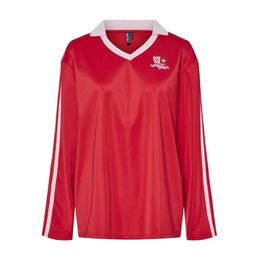 Pieces Langarm-Poloshirt in High Risk Red | Gr.: S