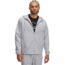Under Armour Softshelljacke "Rival Woven Windbreaker" in Grau | Gr.: 3XL