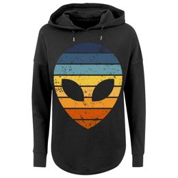 F4NT4STIC Oversized Hoodie Alien Sonnenuntergang Retro in schwarz | Gr.: S