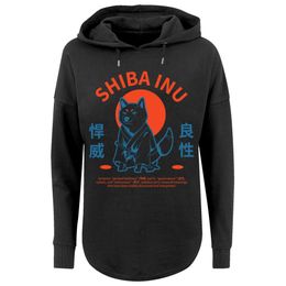 F4NT4STIC Oversized Hoodie Japanischer Shiba Inu Hund in schwarz | Gr.: XS