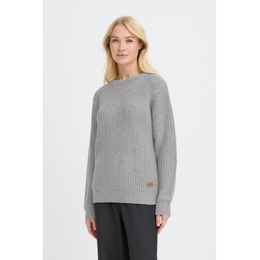 oxmo Strickpullover OXEDNA ONECK in Grau | Gr.: XL