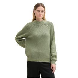 Tom Tailor Pullover KNIT PLATED RIB in Grün | Gr.: XS