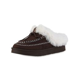 VAN HILL Pantoffeln Olivia in Braun | Gr.: 38