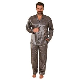 Normann atin Pyjama durchkn&ouml;pfbareSchlafanzug - 77584 in anthrazit | Gr.: 48