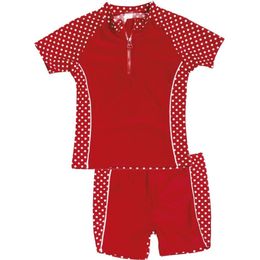 Playshoes Kinder Bade Set "UV-Schutz Bade-Set Punkte" in Rot | Gr.: 74/80