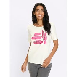 Sieh an! Kurzarmshirt in ecru-fuchsia | Gr.: 50