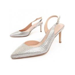 Montevita Pumps Heel Shoe Festshoe3 Silver in Silber | Gr.: 39