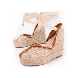 Montevita Sandaletten Keilabsatz Balenci12 in Beige | Gr.: 38