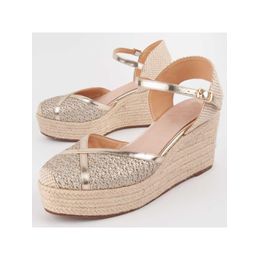Montevita Sandaletten Keilabsatz Balenci9 in Gold | Gr.: 39