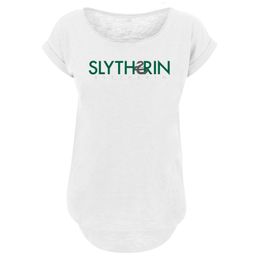 F4NT4STIC Long Cut T-Shirt Harry Potter Slytherin Text in weiß | Gr.: 5XL