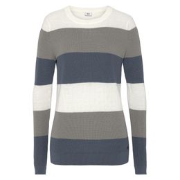 H.I.S. Strickpullover in blau-gestreift | Gr.: 36-38