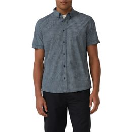 Kurzarmhemd s.Oliver, Herren, Gr. 3XL, N-Gr, blau weiß, Obermaterial: 96% Baumwolle, 4% Elasthan, kariert, regular fit taillenbedeckt, gerader Abschluss, Hemden, mit Karo Muster