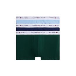 Trunk "3P TRUNK", Herren, Gr. L52, orn grn, prp nvy, vess blu, Jersey, Obermaterial: 95% Baumwolle, 5% Elasthan, Tommy Hilfiger Underwear, körpernah, Unterhosen, mit Logoschriftzug