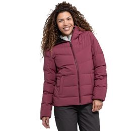 Schöffel Daunenjacke SCHÖFFEL "Down Jacket Style Vindave WMS", Damen, Gr. 44, lila (acai), Obermaterial: 90% Polyester, 10% Elasthan. Wattierung: 100% Daunen, Jacken, Wärmend, winddicht, wasserabweisend
