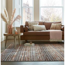 FLAIR RUGS Teppich &raquo;Camino&laquo; rechteckig 8 mm H&ouml;he Flachgewebe, Skandi, Esszimmer, Wohnzimmer, Flur orange Kunstfaser