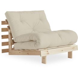 Karup Design Daybett »Daybett Roots Schlafsofa – Gästebett & Sofa aus FSC -Kiefer« Inkl. Futonmatratze, in mehreren Größen & Farben erhältlich Beige