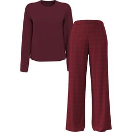 Calvin Klein Underwear Schlafanzug &raquo;LS TEE FLANNEL PANT SET&laquo; Mit elastischem Bund ZINFANDEL W ZINFANDEL JOTTED MADRAS S (36) S (36) Pyjama von...