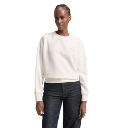 Tom Tailor Denim Sweatshirt mit Rippbündchen off white M M Sweatshirt von Tom Tailor Denim