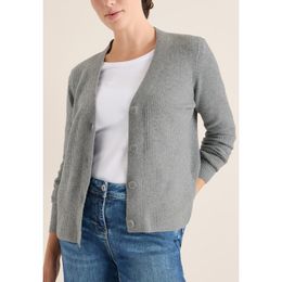 Cecil Cardigan mit Strukturdetail und Knopfleiste sporty grey melange L (42) L (42) Strickjacke von Cecil