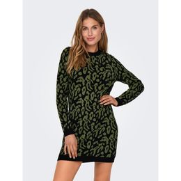 Only Strickkleid »ONLJENNI LS ANIMAL DRESS EX KNT« Black Pattern:Olive Night Leo XL - N-Gr N-Gr XL Pflegeleichtes Material: stressfreie Wartung und...