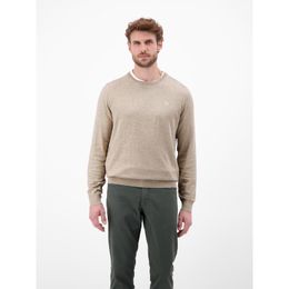 Lerros Strickpullover »Herren Basic Strickpullover« TENDER BEIGE MELANGE M M MODERN FIT (schmale Passform)