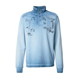 CAMP DAVID Sweatshirt Herren Gr&ouml;&szlig;e M hellblau / schwarz