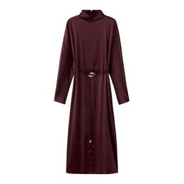 Mango Kleid 'Susi2' Damen Gr&ouml;&szlig;e 44 dunkelrot Winterkleid