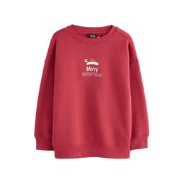 next Sweatshirt Jungen Gr&ouml;&szlig;e 128 rot / wei&szlig;