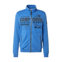CAMP DAVID Sweatjacke Herren Gr&ouml;&szlig;e XXXL himmelblau / schwarz