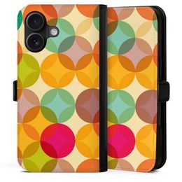 DeinDesign iPhone 17 Handy Klapphülle Handyhülle aus Kunst Leder schwarz Flip Case Circle Art Kunst Sideflip mit Lasche