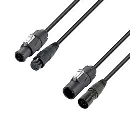 Adam Hall ah cables 4 STAR H TCON 5D 1000 - Hybridkabel - Netz & DMX - XLR 5-Pol x X-Series IP65 - 10 m