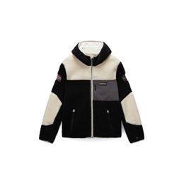 Napapijri Fleecejacke 'Yupik 3' Herren Gr&ouml;&szlig;e L hellbeige / grau / dunkelrot / schwarz