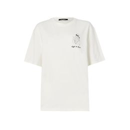K by KARL LAGERFELD Karl Lagerfeld T-Shirt 'Karl Lagerfeld x Jorge Parra' Damen Gr&ouml;&szlig;e XXL creme / schwarz