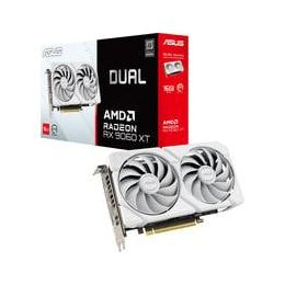 ASUS Radeon RX 9060 XT DUAL WHITE Edition 16GB, Grafikkarte wei&szlig;