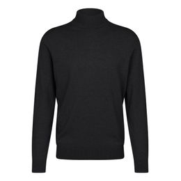 Troyer Bugatti, Herren, Gr. XL, grau (dunkelgrau), Strick, Obermaterial: 95% Baumwolle, 5% Kaschmir, unifarben, Casual, regular fit hüftbedeckend, Rundhals, Bündchen, Pullover, mit Rippenbündchen und Kaschmir-Wolle