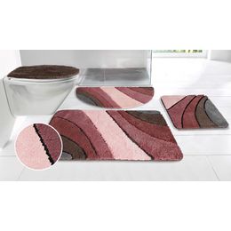 Badematte my home "Josie, Badvorleger, Badezimmer Teppich" Gr. 11, beere, H:20mm, Polyester, Badematten, Badteppich, Badematten, rechteckig, rund & als 3-tlg. Set erhältlich