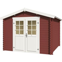 Gartenhaus Lasita Maja "NORAH 275", rot (schwedenrot), ohne Fußboden, ohne Dacheindeckung, Holzwerkstoff, Gartenhäuser
