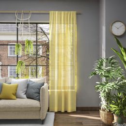 Neutex for you! Vorhang NEUTEX FOR YOU "Libre-ECO" Gr. 1, gelb, B:142cm H:245cm, Jacquard, Polyester, Gardinen