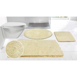 Möve Badematte MÖVE "Superwuschel, Badvorleger, Badezimmer Teppich" Gr. 7, nature, H:40mm, Polyester, Badematten, Mikrofaser-Badematte, Badteppich, rechteckig, rund & als 3-tlg. Set