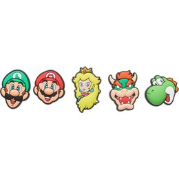 Schuhanstecker Crocs "Jibbitz™ Super Mario", Kinder, bunt (rot, blau, super mario), PVC, Schuhzubehör, zum individuellen stylen