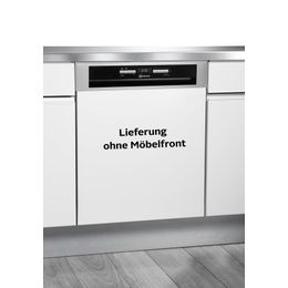 Bauknecht teilintegrierbarer Geschirrspüler "BBO 3O539 PLGT", Energieeffizienz: B (A-G), silber (silberfarben), B:59,8cm H:82cm T:55,5cm, Geschirrspüler