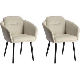 Esszimmerstuhl "Fleur, TOPSELLER, OTTOs Choice", beige, B:65cm H:82cm T:65cm, LeGer Home by Lena Gercke, Stühle, Strukturstoff, ergonomisches Design, gesteppte Rückenlehne
