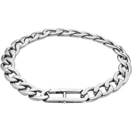 Armband Fossil "Schmuck Geschenk Edelstahl Armkette Heritage D-Link", silber (edelstahlfarben), Armbänder, 19,3cm, Edelstahl