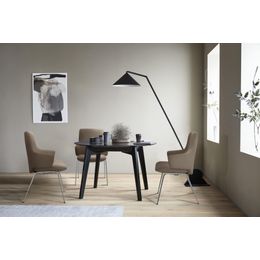 Polsterstuhl stressless "Laurel", braun (mole batick, chrom glänzend), B:58cm H:92cm T:59cm, Leder BATICK: BATICK ist ein leicht korrigiertes, durchgefärbtes und genarbtes Möbelleder, bei dem die meisten Unebenheiten und Spuren in der Regel entfernt wurden., Stühle, Low Back mit Armlehne, Größe L, mit Beinen aus Stahl in Chrom glänzend