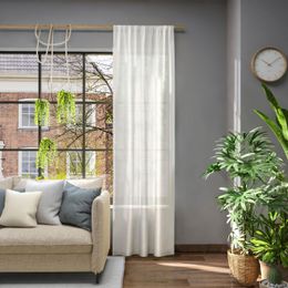 Neutex for you! Vorhang NEUTEX FOR YOU "Libre-ECO" Gr. 1, beige (creme), B:142cm H:245cm, Jacquard, Polyester, Gardinen