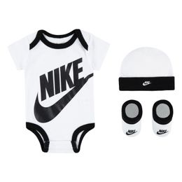 Erstausstattungspaket Nike Sportswear "NHN FUTURA LOGO", Kinder, Gr. 68/80 (6/12), weiß, Jersey, Obermaterial: 60% Baumwolle, 40% Polyester, bedruckt, KOB Set-Artikel, für Babys