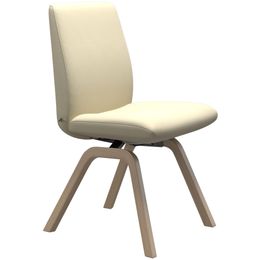 Polsterstuhl stressless "Laurel", beige (vanilla paloma, walnuss), B:49cm H:92cm T:59cm, Leder PALOMA: PALOMA ist ein durchgefärbtes Semianilin-Möbelleder mit natürlicher Narbung., Stühle, Low Back, Größe L, mit schräggestellten Beinen in Walnuss